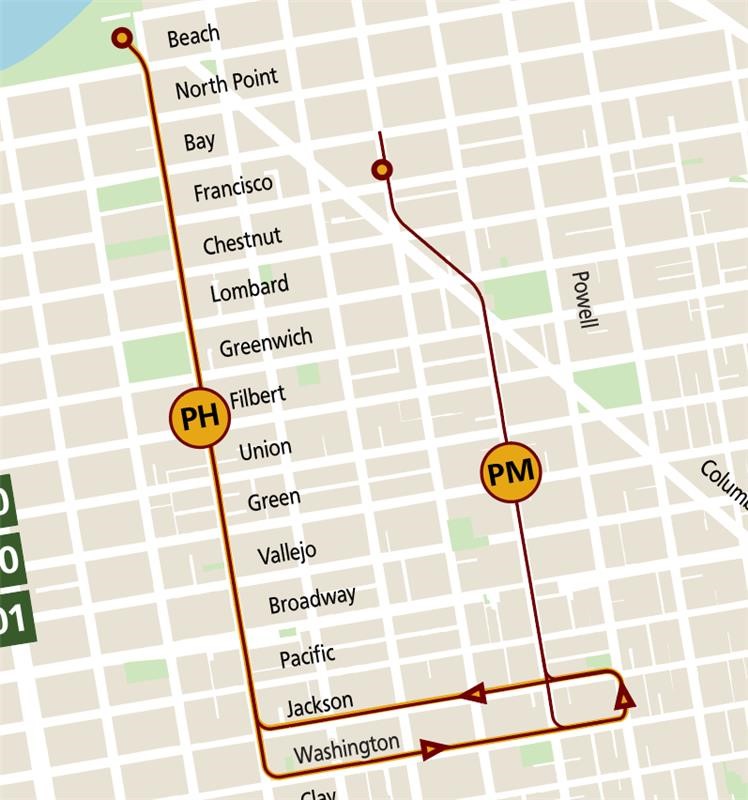 San Francisco Cable Car Route Map