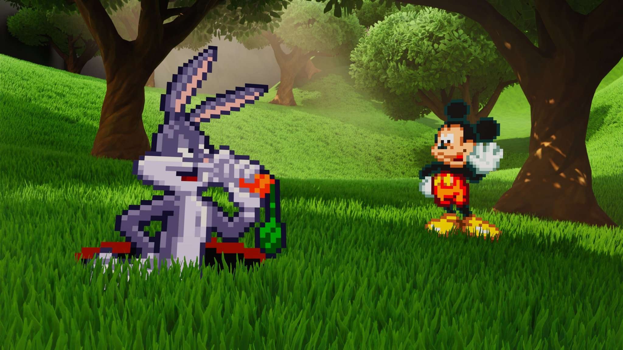 Mickey Mouse And Bugs Bunny