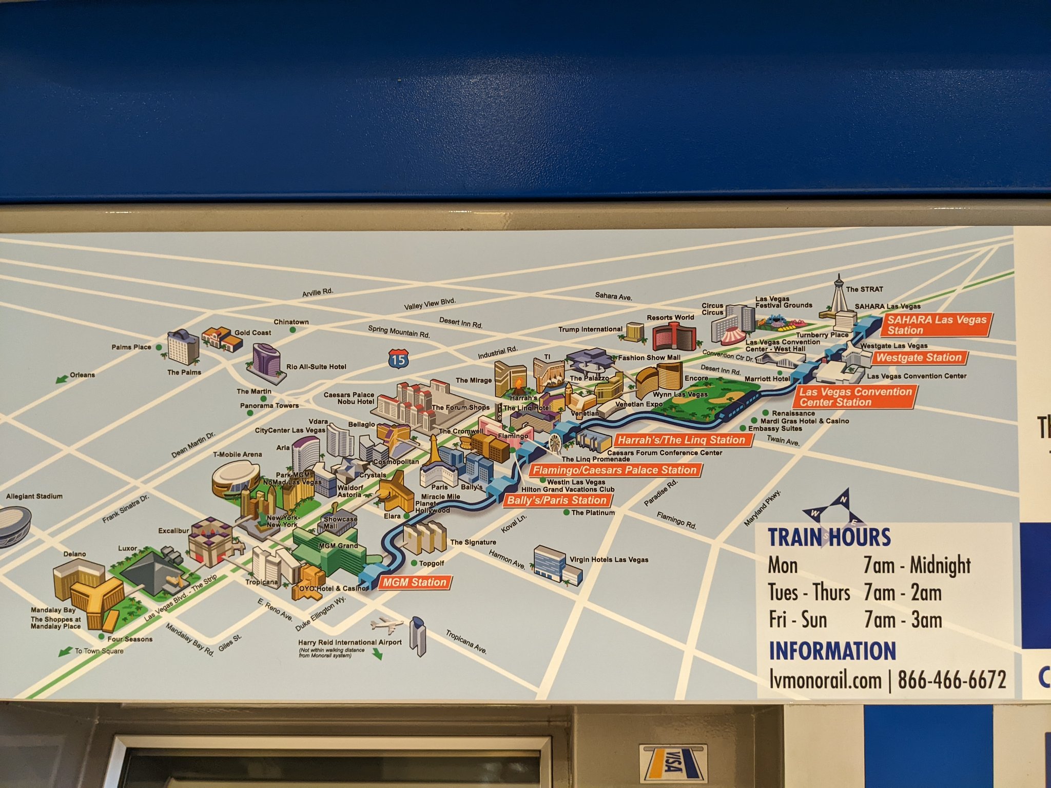 Vegas Monorail Map