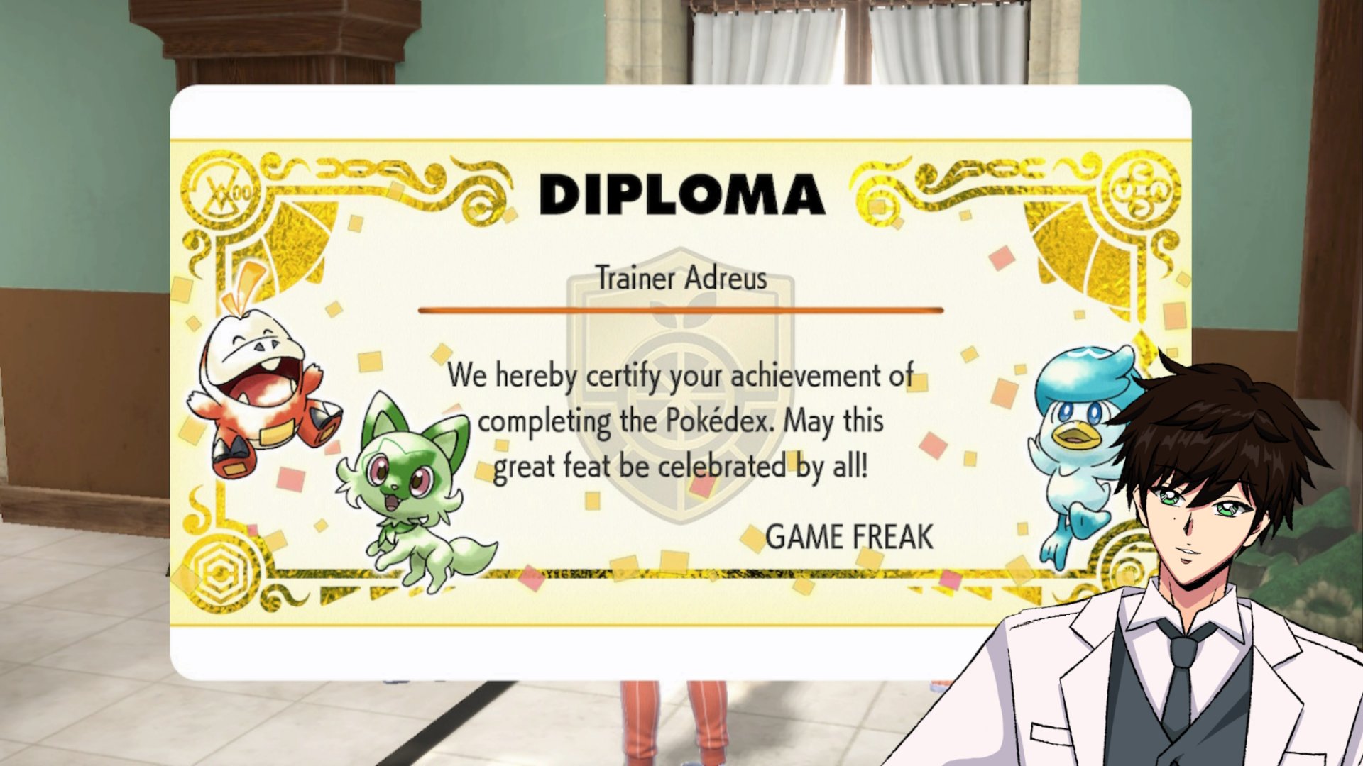 AdreusVT Mad Scientist【Vtuber】 on Twitter: "Pokemon Scarlet Living Dex done. Shiny Charm ...