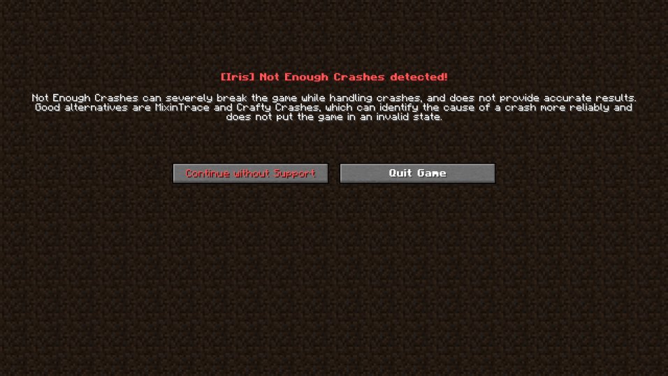 Iris Shaders on Twitter: "Forgot to post this here: Starting with Iris 1.4.3, a screen will ...