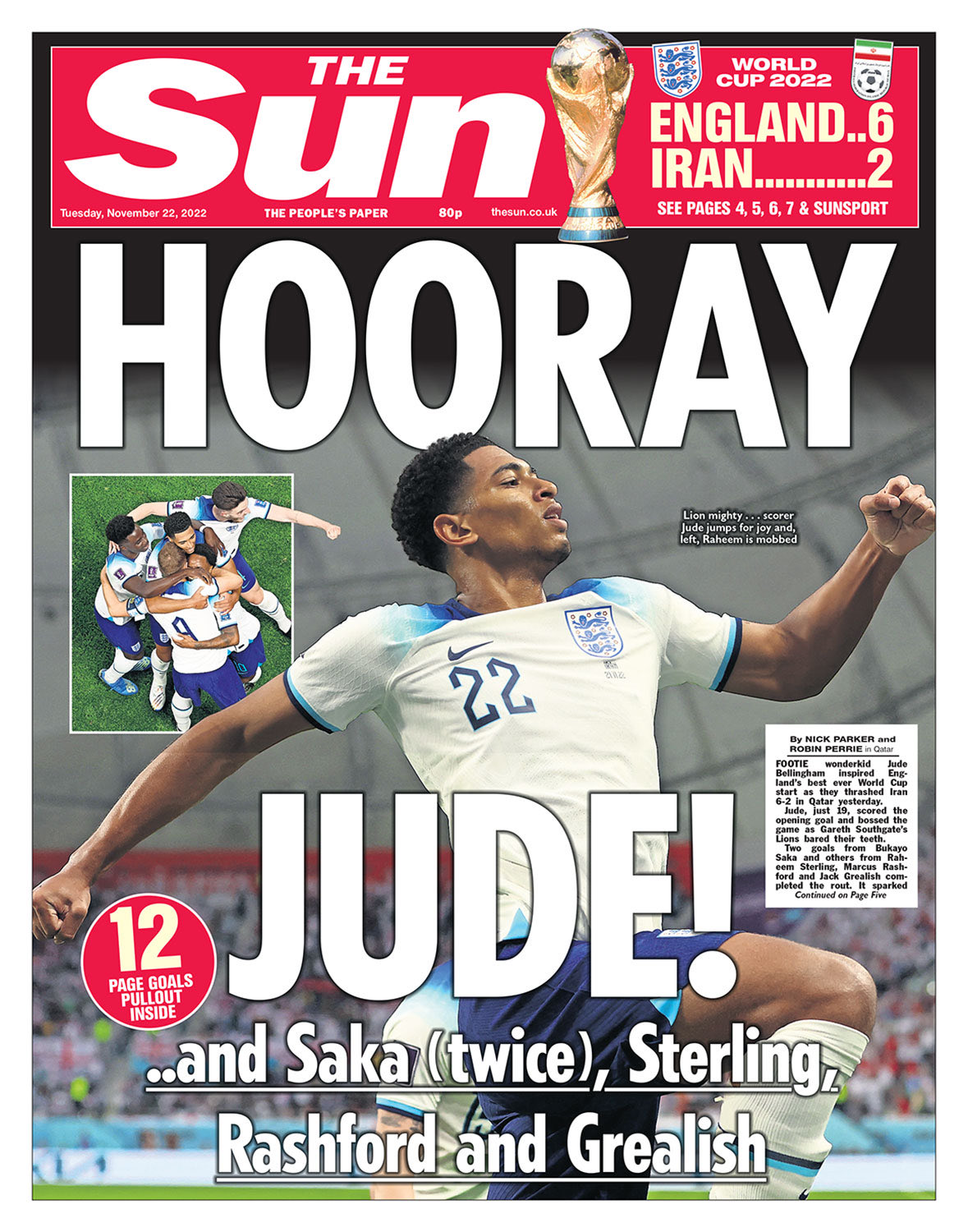 Helena Wilkinson on Twitter: "Tuesday’s Sun: Hooray Jude! #tomorrowspaperstoday https://t.co ...