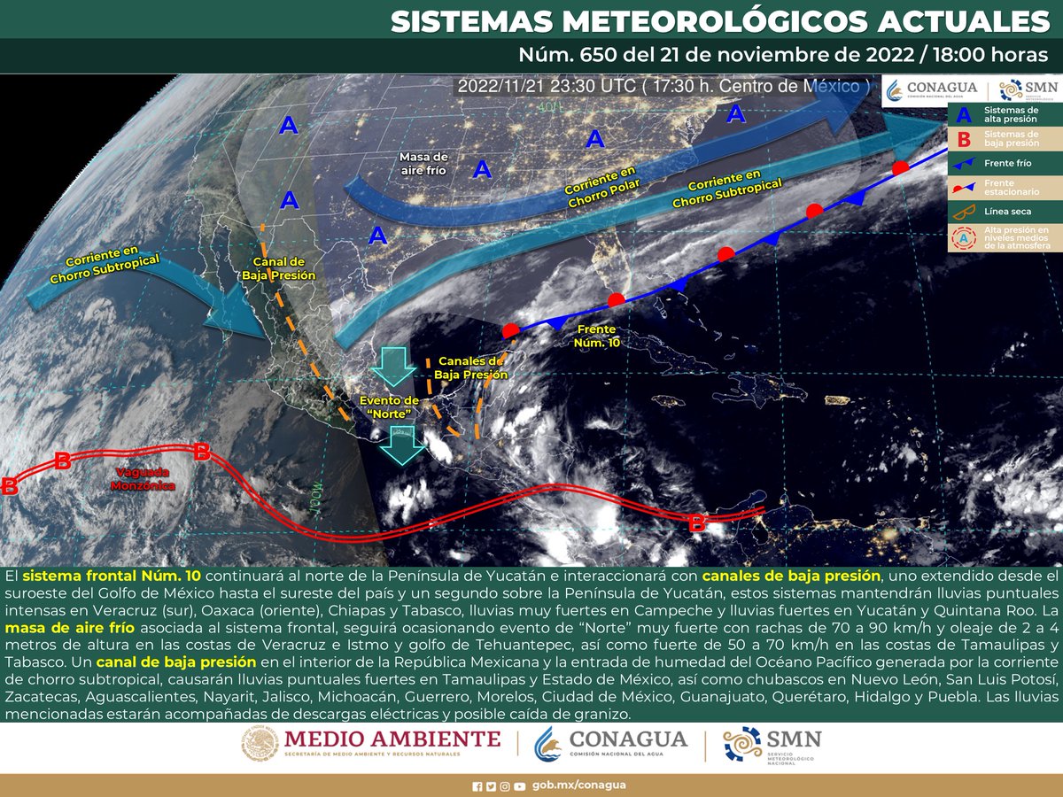 CONAGUA Clima on Twitter: "Infórmate en https://smn.conagua.gob.mx/es/pronosticos ...