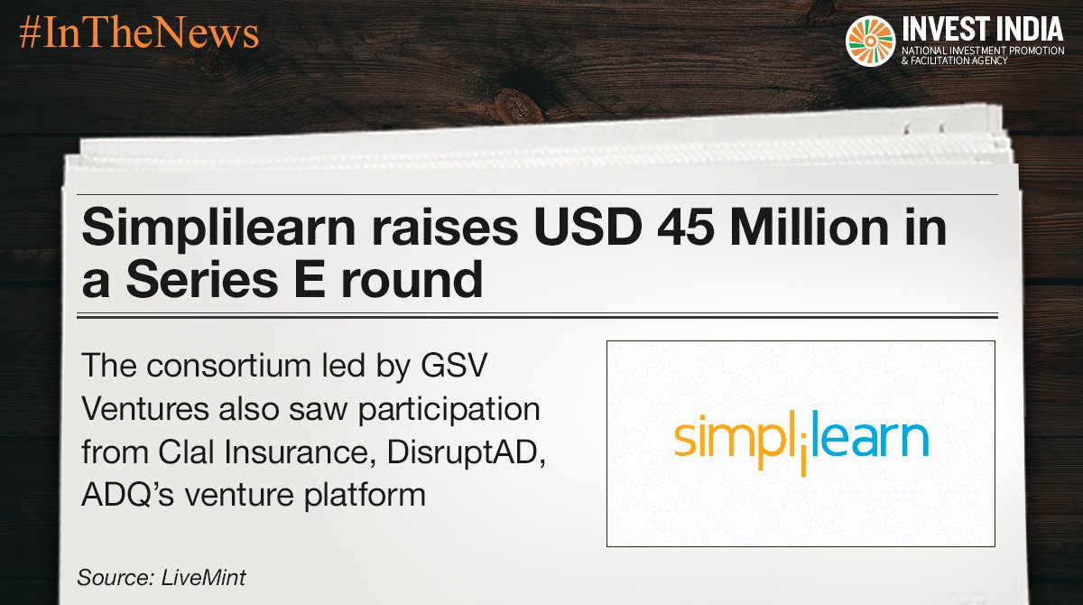 Invest India on Twitter: "#InTheNews With the current funding round, Blackstone-backed Indian ...