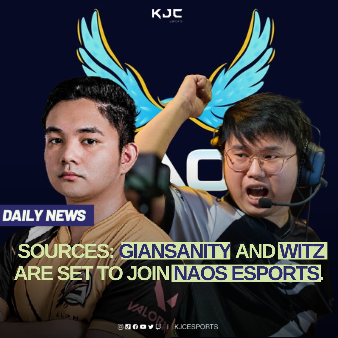 KJC eSports on Twitter: "‼️ SOURCES: Giansanity and Witz are set to join NAOS Esports.‼️ "ex ...