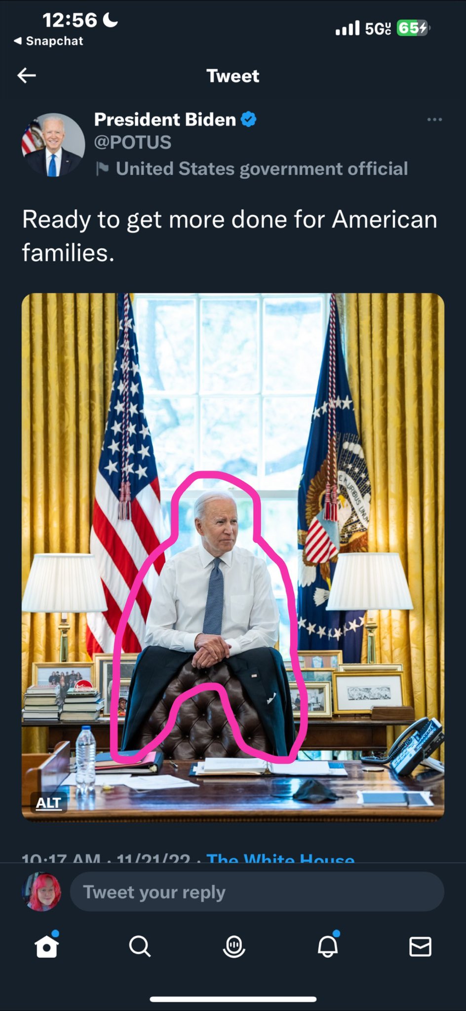 Abby on Twitter: "@POTUS I thought his jacket was his legs… I was so ...