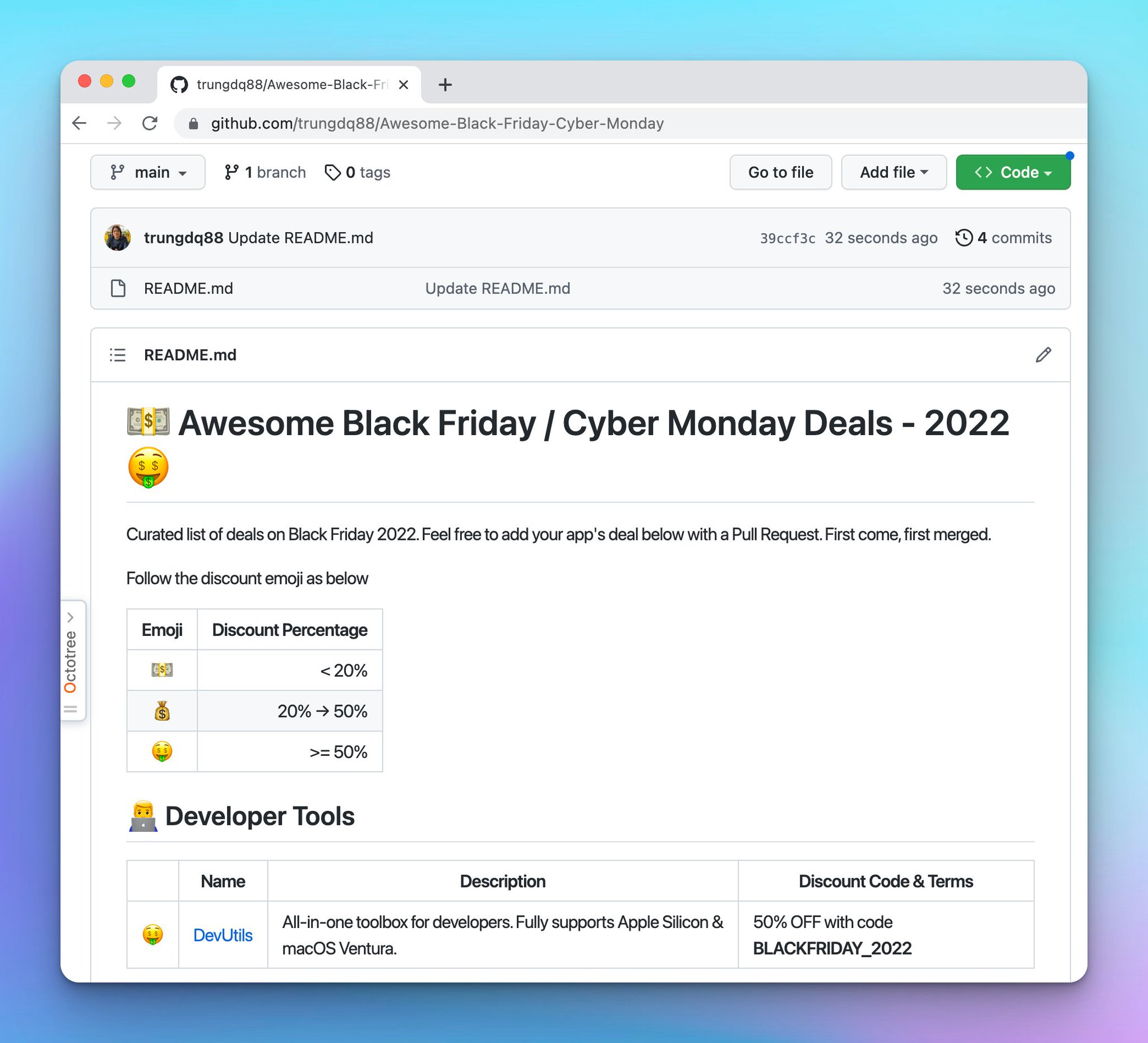 Tony Dinh 🎯 on Twitter: "I started a GitHub repo to track all the awesome Black Friday deals 💸 ...