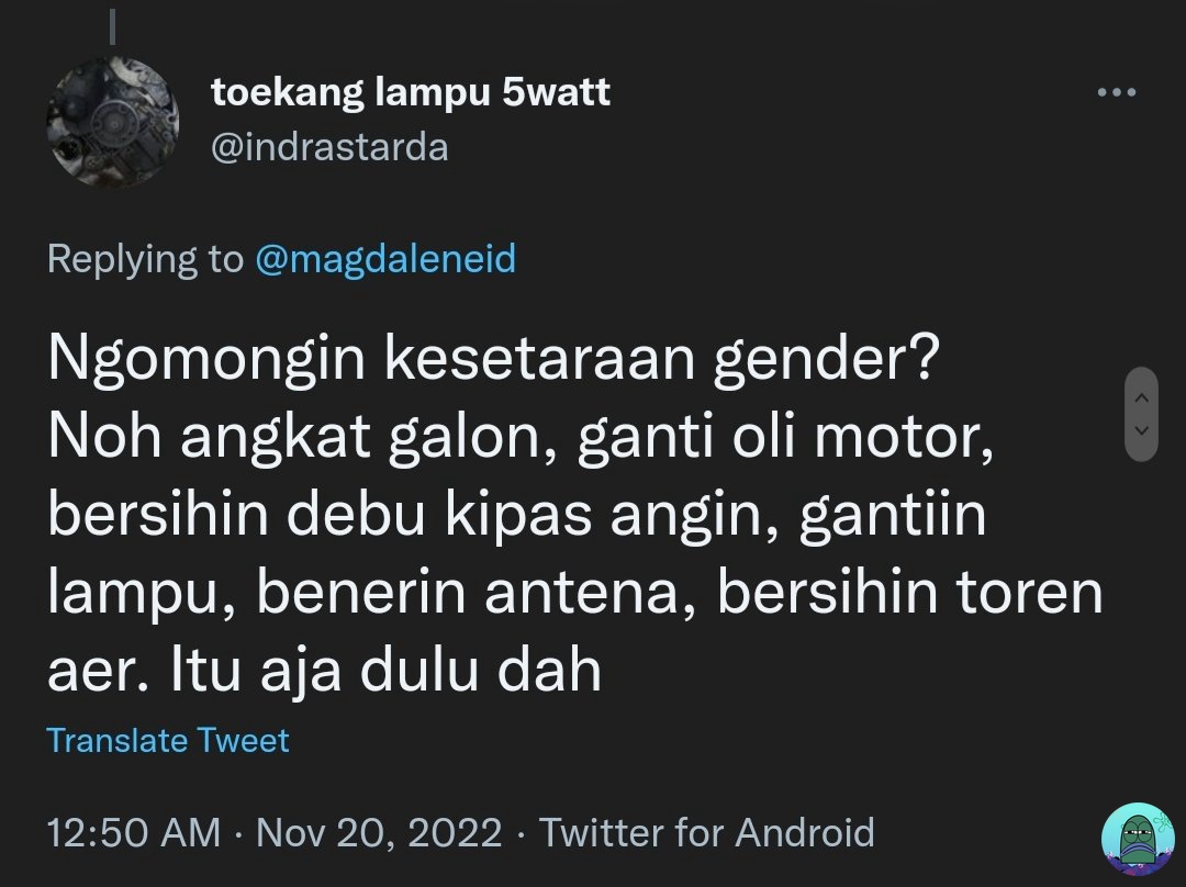 Tanyarl on Twitter: "💚 kesetaraan gender tuh mengenai hak hak ya kan? bukannya malah nyamain ...