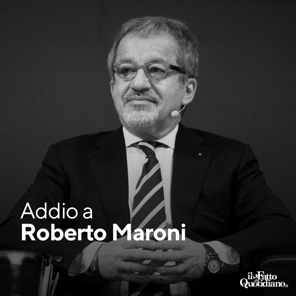 Carlo M. Chiossi on Twitter: "RT @fattoquotidiano: È morto Roberto #Maroni: l’ex segretario ...