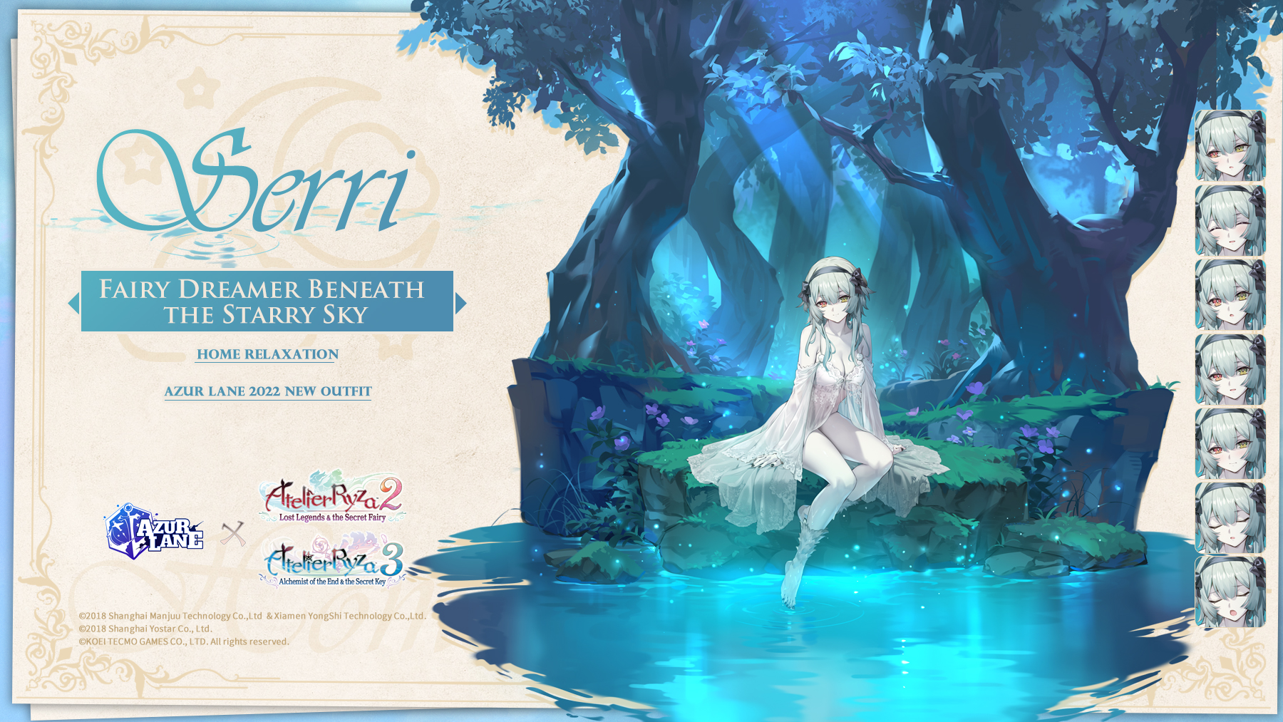 Azur Lane Official on Twitter: "🌿Fairy Dreamer Beneath the Starry Sky🌿 Serri is changing into ...