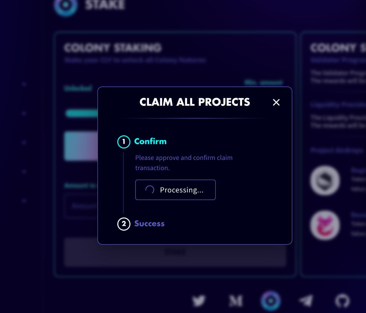 COLONY 🔺 | We're Hiring! on Twitter: "In order to claim all projects with one single transaction ...