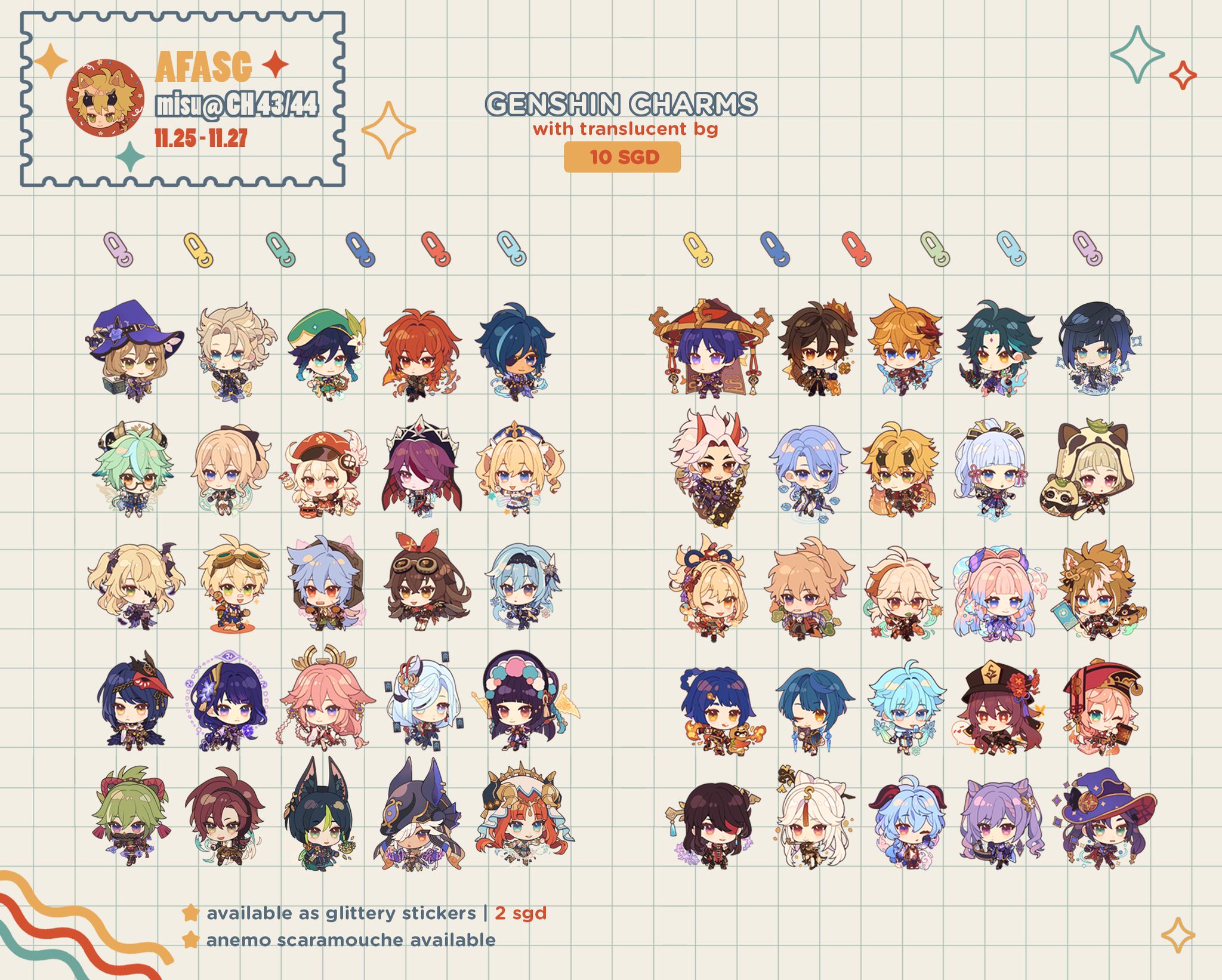 Misu 😓🤡 @short break 🥺 on Twitter: "My catalogue for AFASG this weekend! Super nervous but also ...