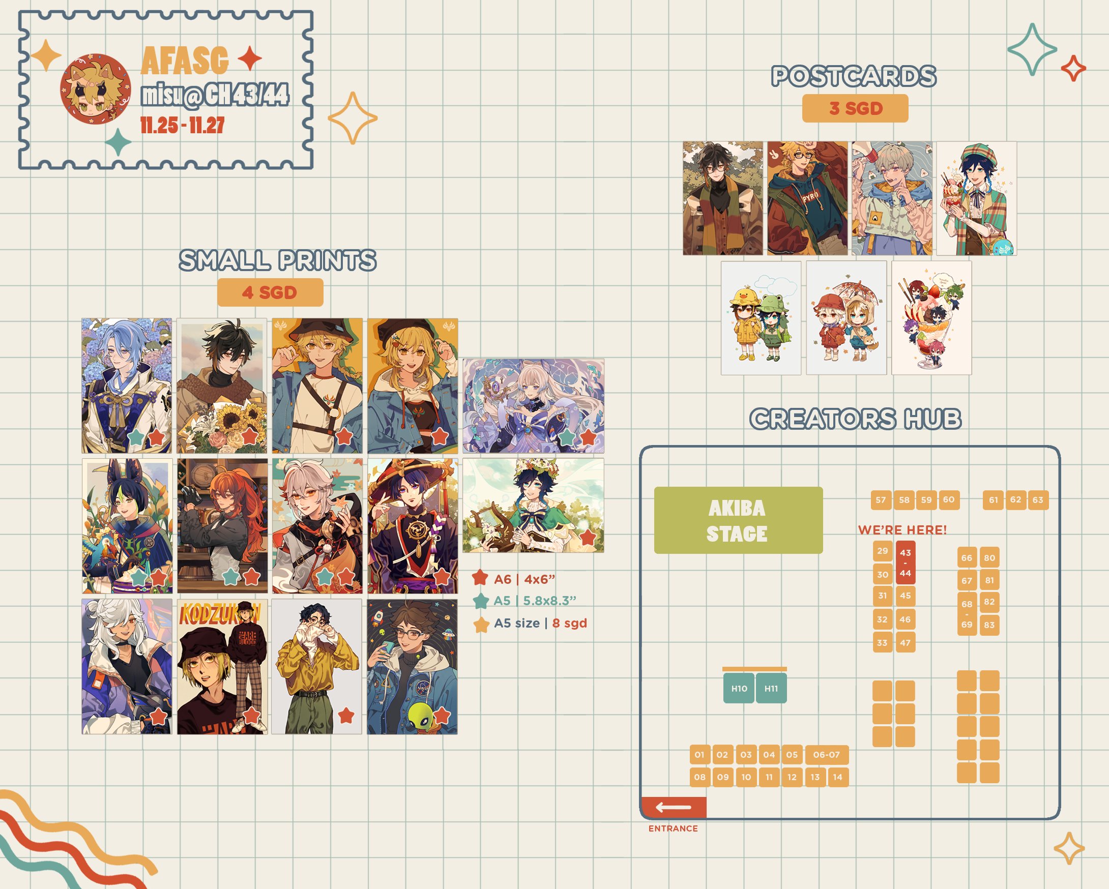 Misu 😓🤡 @short break 🥺 on Twitter: "My catalogue for AFASG this weekend! Super nervous but also ...