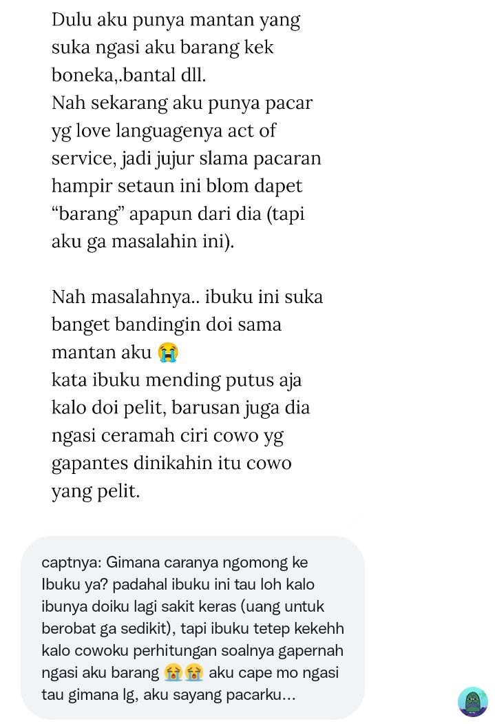 Tanyarl on Twitter: "💚 [titipan] kira-kira ada yang bisa kasih saran gimana cara ngomongnya?"