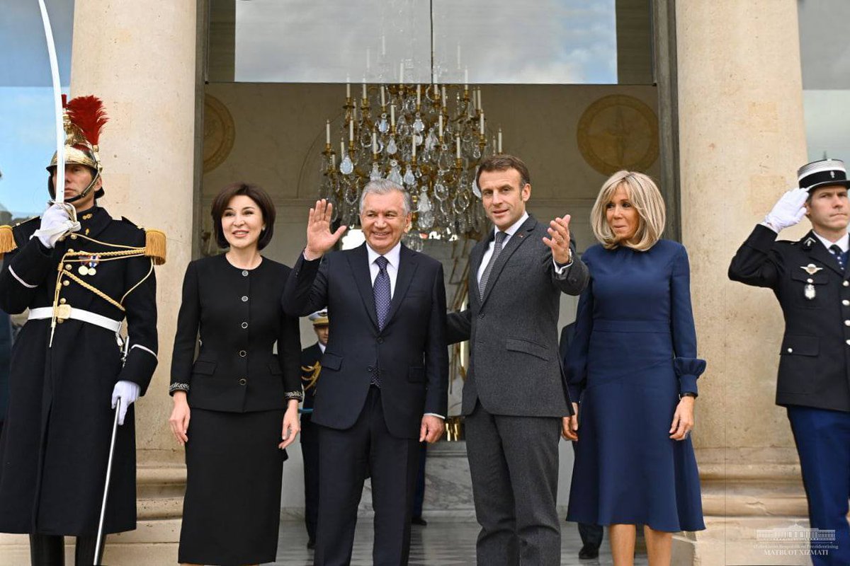 Shavkat Mirziyoyev's Press-service on Twitter: "Following the talks at the Elysian Palace ...