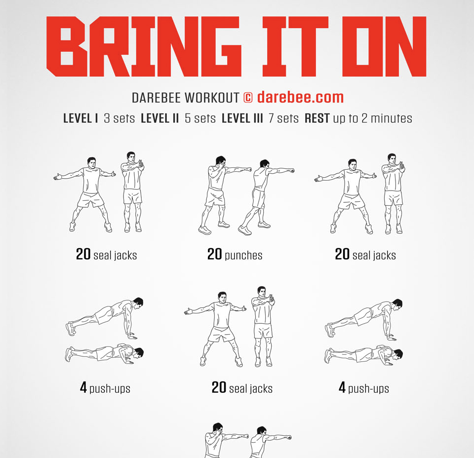 DAREBEE on Twitter: "A total body workout that looks like an upper body one. You just have to ...