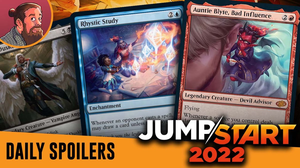 MTGGoldfish on Twitter: "Jumpstart 2022 Spoilers — November 22 | Rhystic Study, Legendary Devil ...