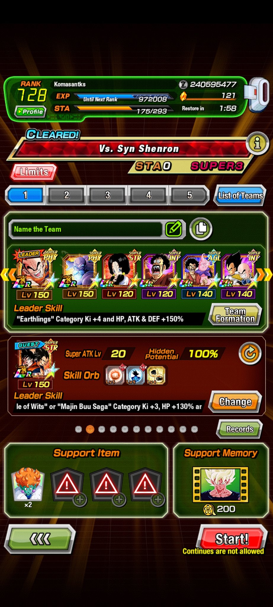 Komasan on Twitter: "@ZiedTa Earthlings, namekians, teq ultimate gohan team, i have some ...