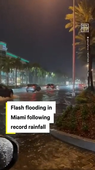 Record-breaking rain over the weekend led to flash flooding in Miami ...