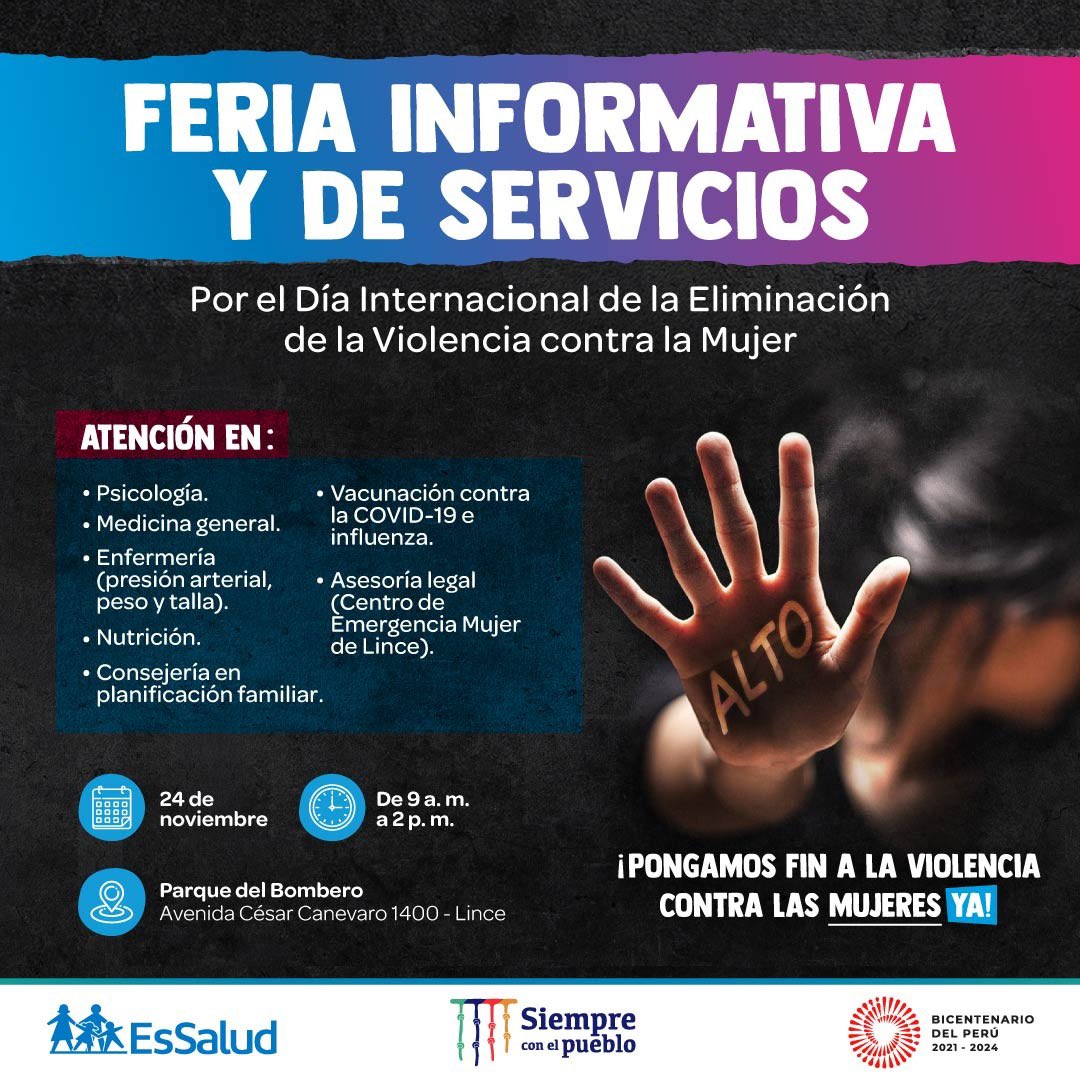 Essalud Perú On Twitter ¡pongamos Fin A La Violencia Contra Las