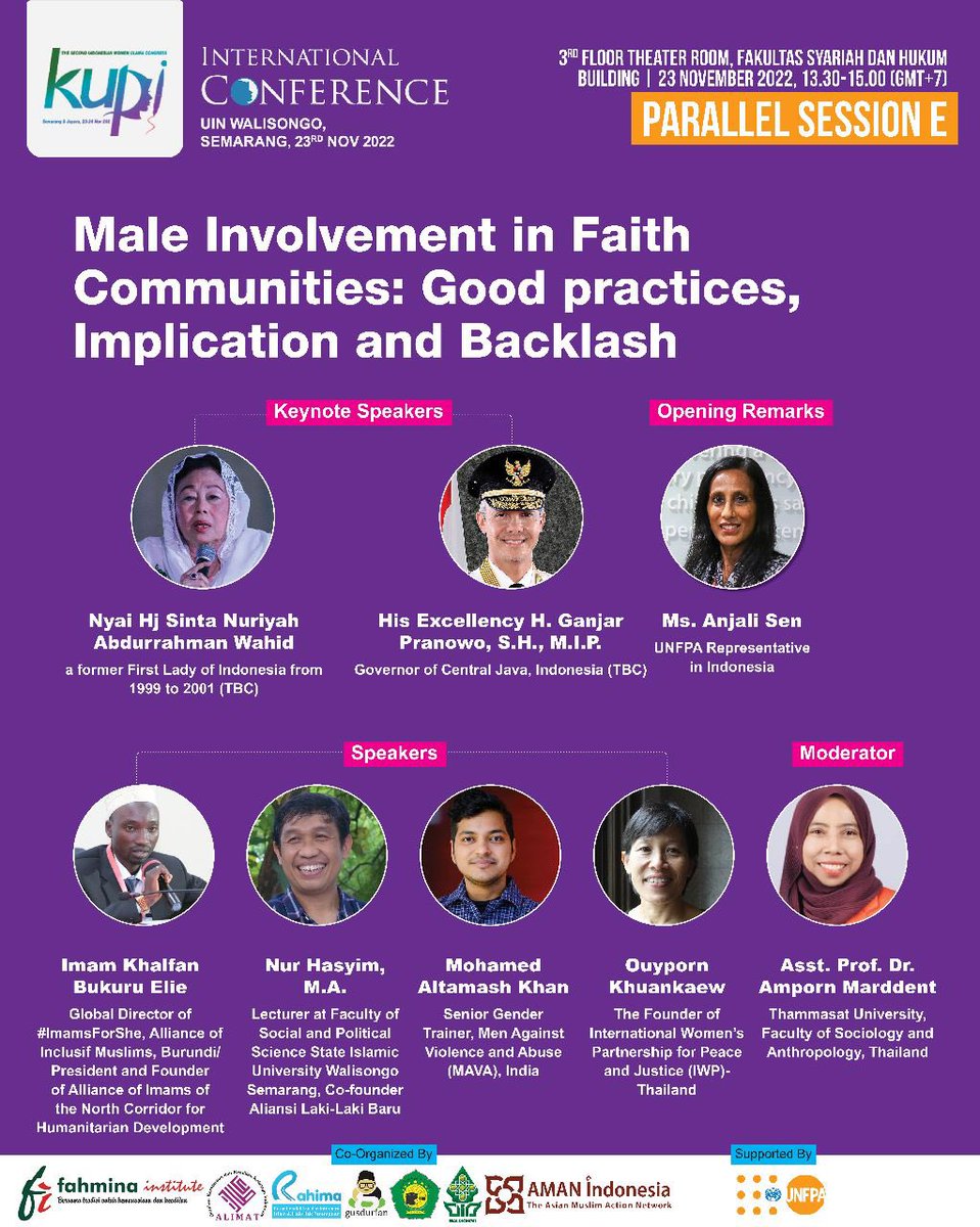 UNFPA Indonesia on Twitter: "Join our parallel session “Male Involvement in Faith Communities ...
