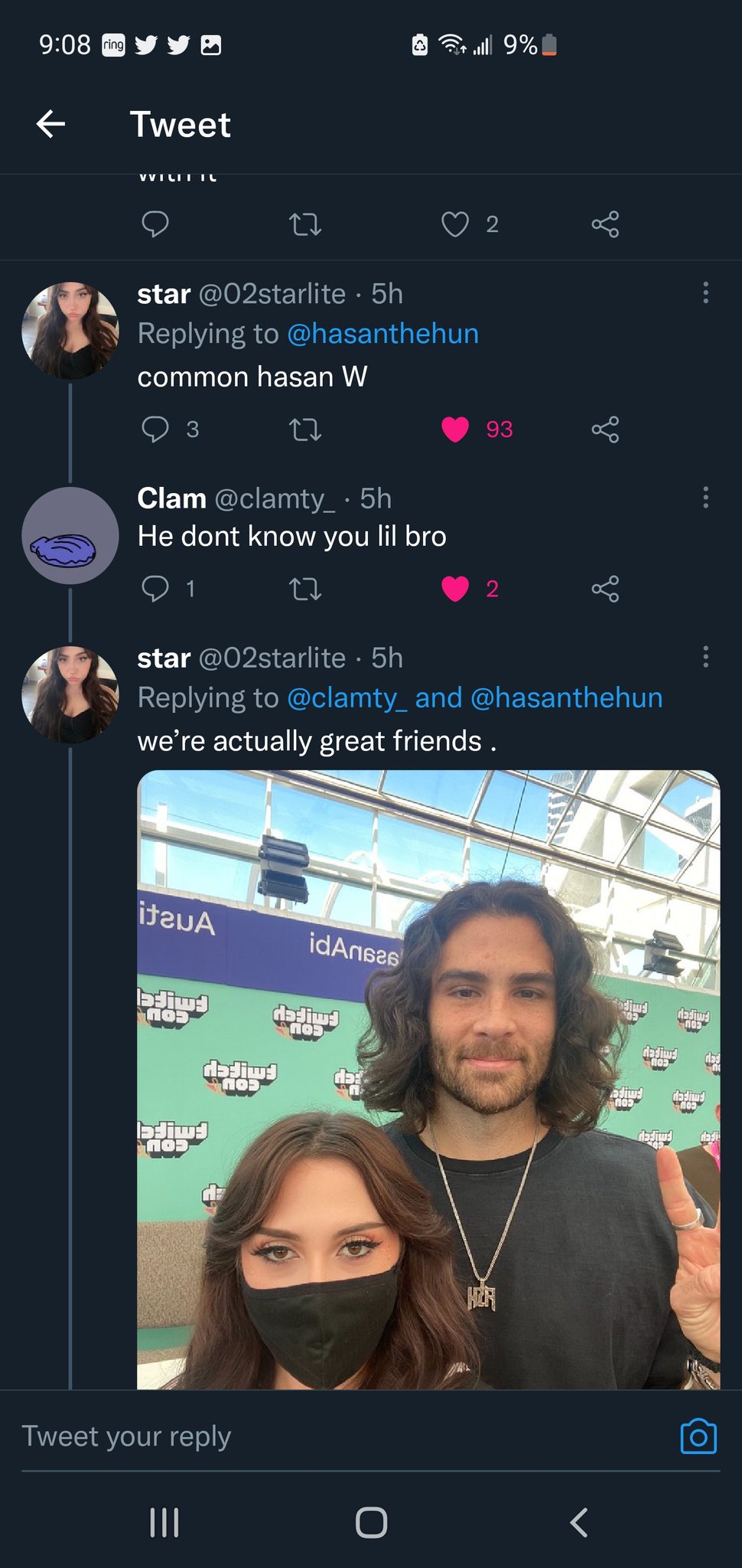 Vorloe on Twitter: "Not the exchange you expect under a @hasanthehun political tweet https://t ...