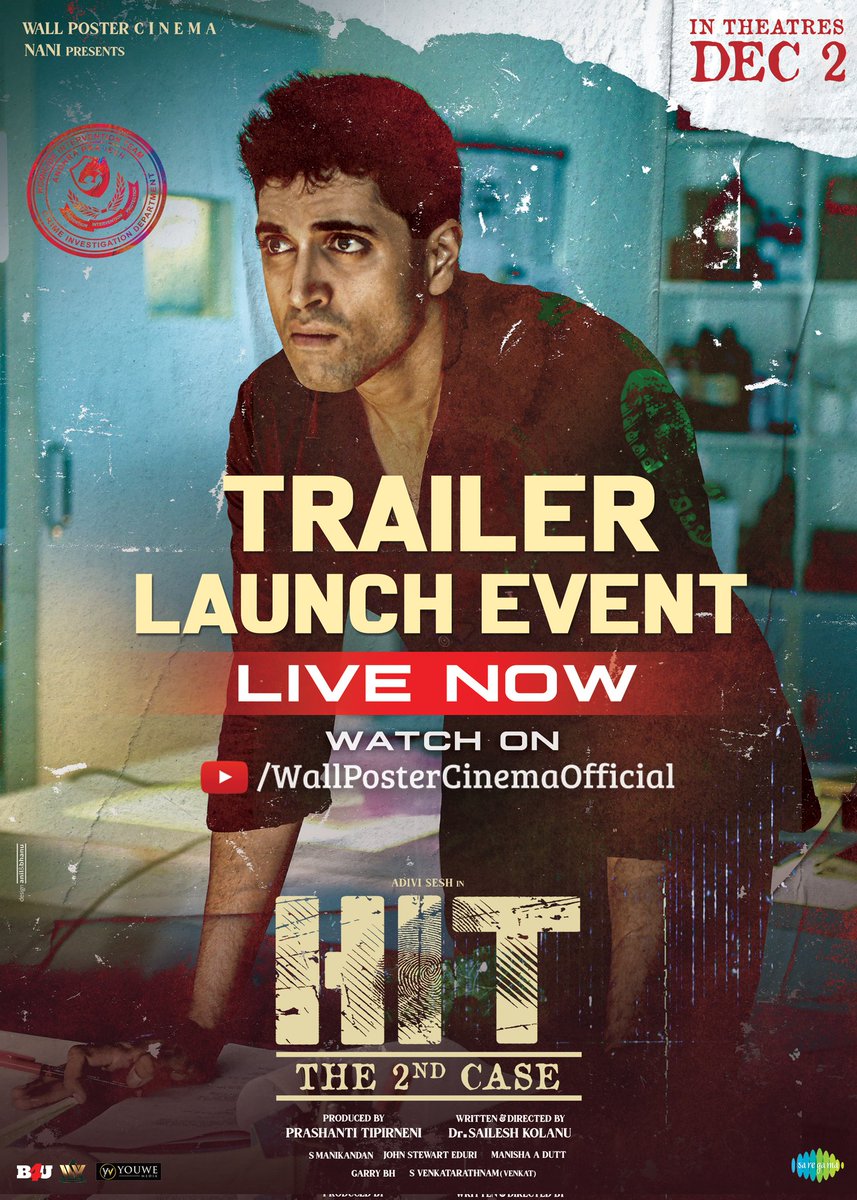 Wall Poster Cinema on Twitter: "Watch the Grand Theatrical Trailer launch event of #HIT2 live ...