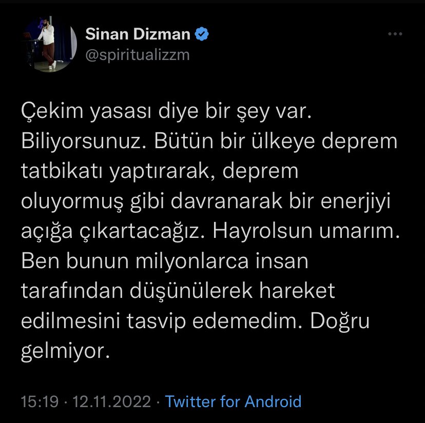 🎙 Muhbir on Twitter: "Sinan Dizman’ın paylaşımı."