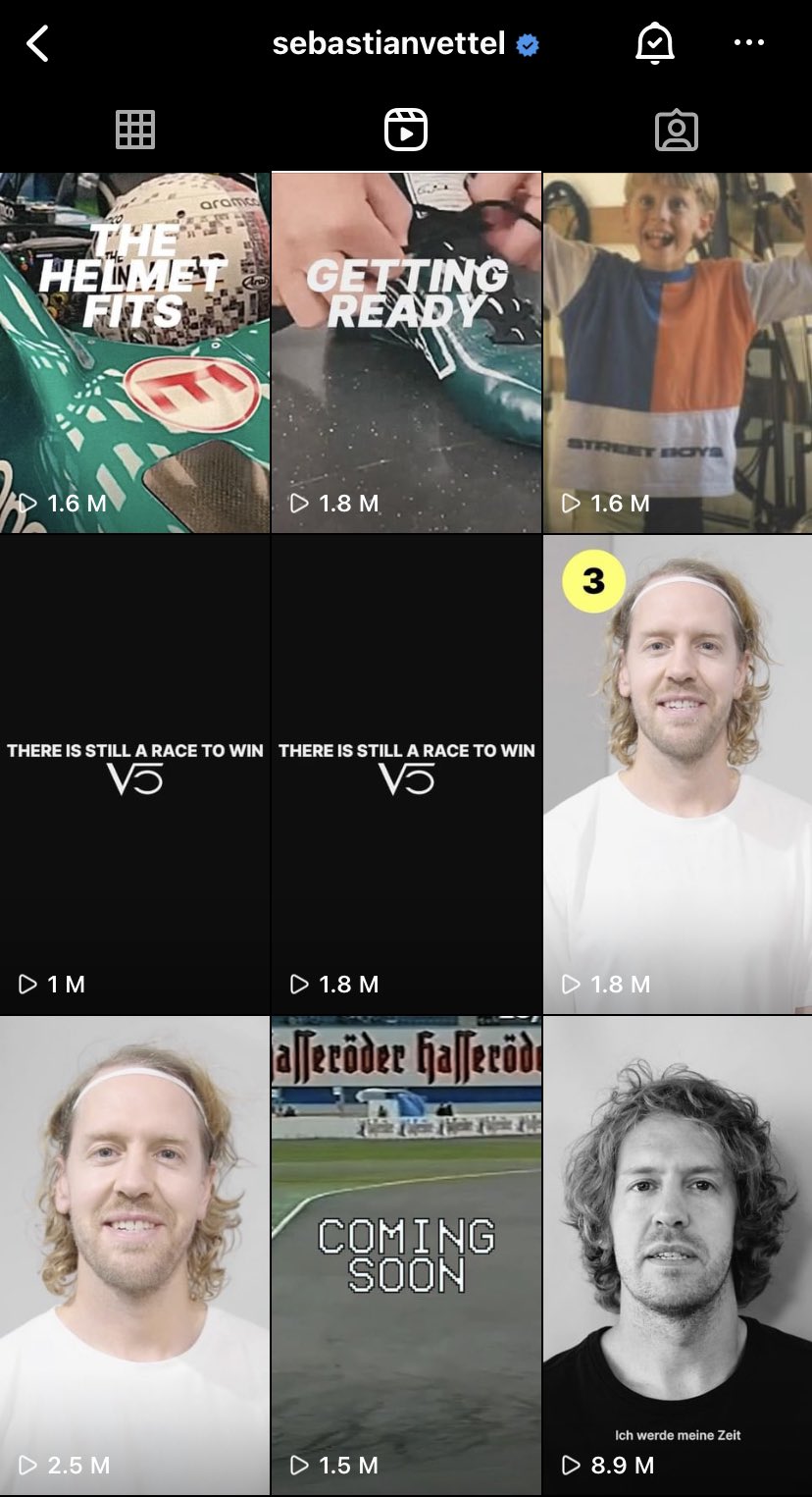 cia on Twitter: "all of seb’s vids are above 1 million views, sebastian vettel influencer https ...