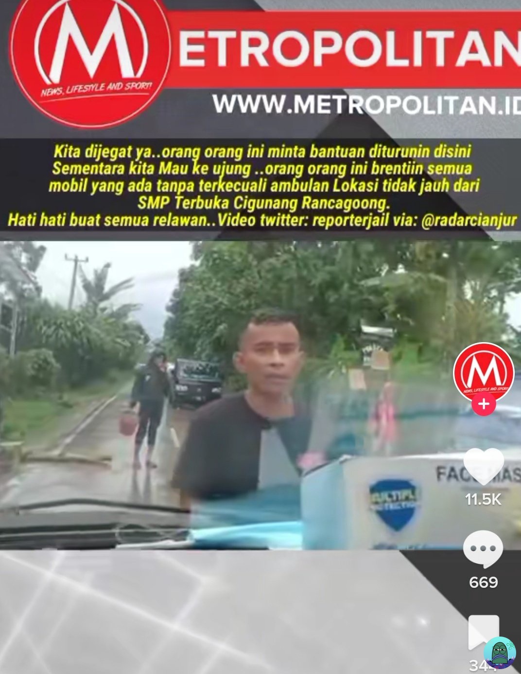 Tanyarl ㅡ Dilarang 🔞 on Twitter: "Tanyarl CW // TikTok Sempet sempetnya ngehadang relawan yg mau ...