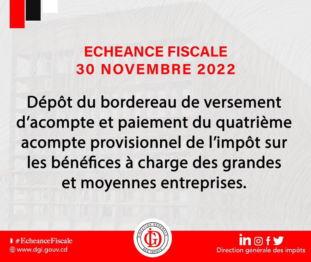 Dgi Rdc On Twitter A Tous Les Contribuables Relevant De La Dge Cdi