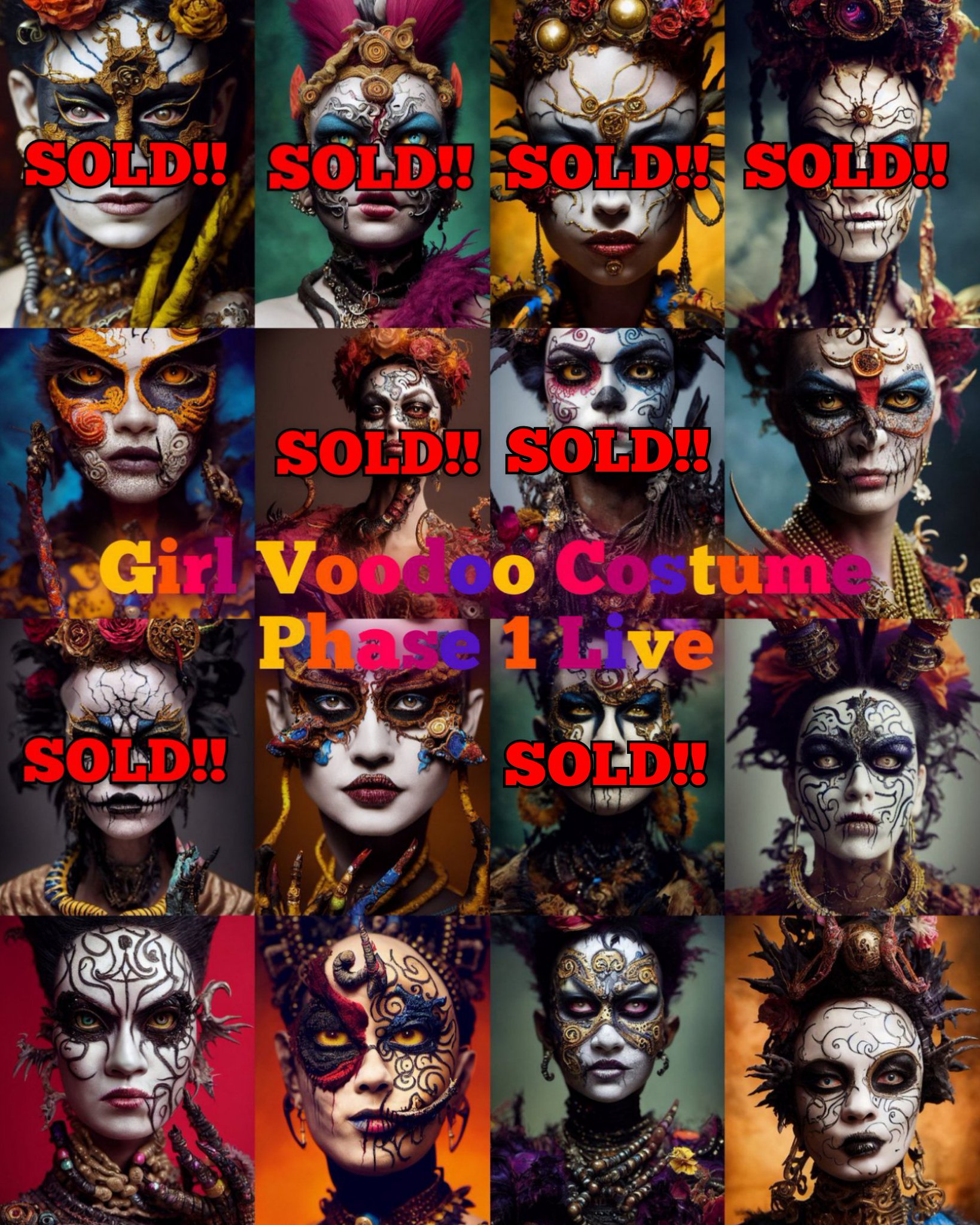 MarcelloArt.eth on Twitter: "Update Fam, Lets go, don't let you miss the "Girl Voodoo Costume ...