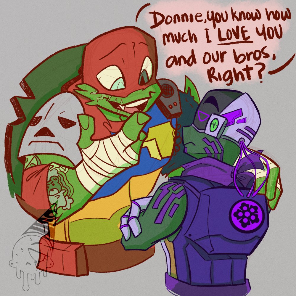 Uno 🐺🍨 | Funny Ratman Era 🐀 on Twitter: "Some WRORAU shenanigans with Raph and Donnie Raph just ...