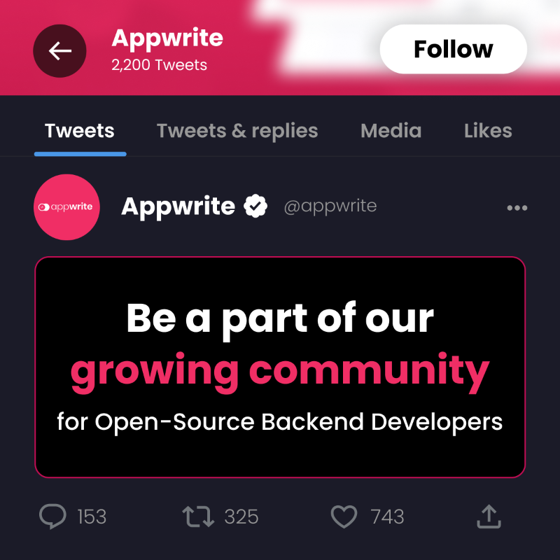 Appwrite on Twitter: Appwrite on Twitter: