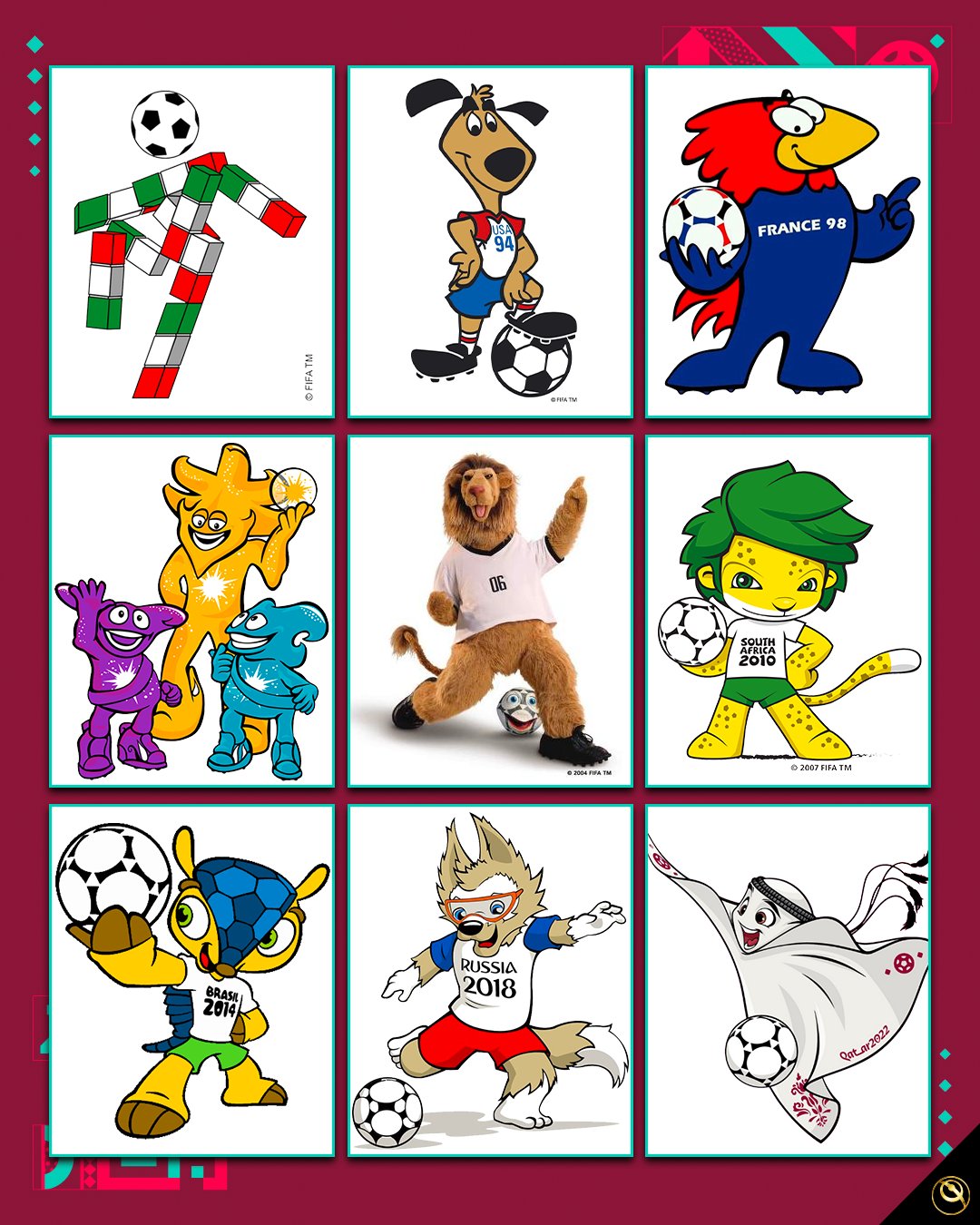 Fifa World Cup 1998 Mascot Two Vintage 90s France 98 FIFA World Cup