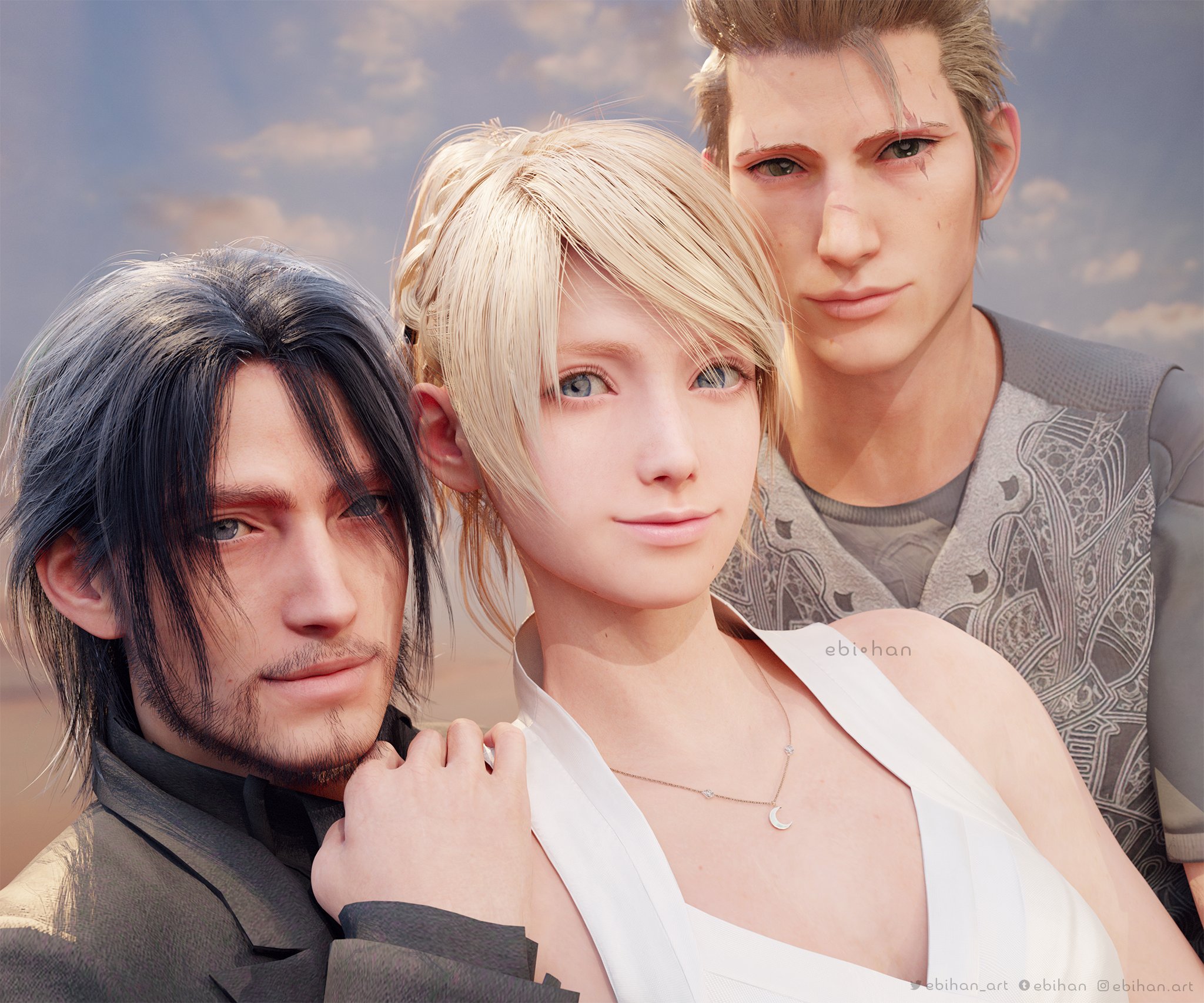 ebi-han 🍤 on Twitter: "King, Queen & Confidant #FFXV https://t.co/QnLTdxfKUJ" / Twitter