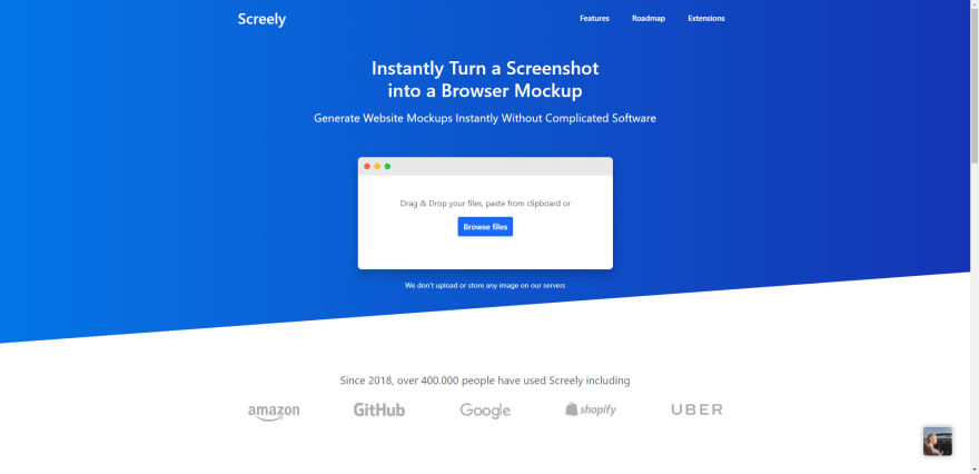 Madza 👨‍💻⚡ on Twitter: "7. screely Turn any screenshot into a browser mockup. 👉 https://screely.com"