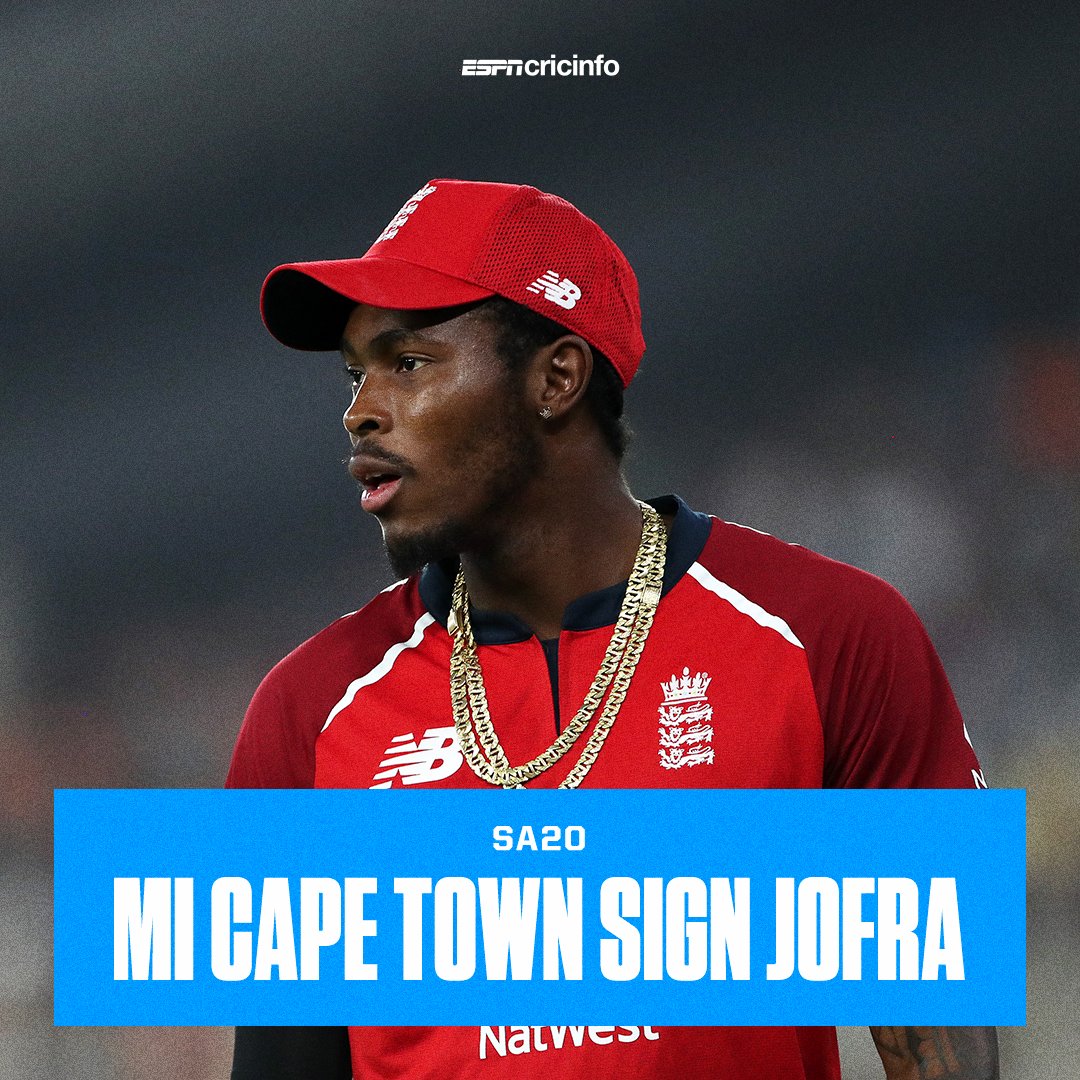 ESPNcricinfo on Twitter: "MI Cape Town announce the signing of Jofra Archer as their SA20 ...