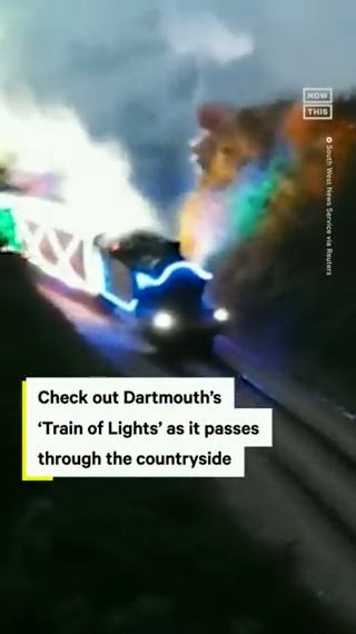 This 'train of lights' is like a Christmas tree crossed with a club ...