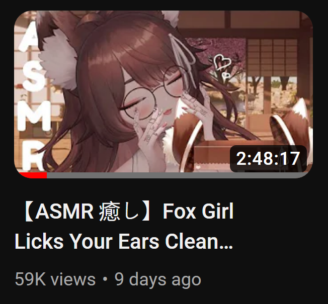 Foxplushy🤍🌸(キツネ)Vtuber on Twitter: "59K VIEWS THANKII!!🤍🤍New ASMR video will be out soon with ...