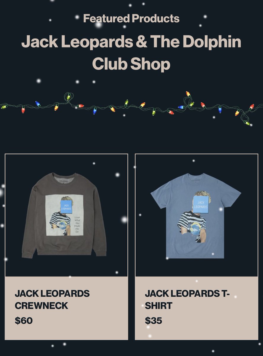 Taylor Swift News 🕰️ on Twitter: "🛍 | #NEW Jack Leopards & The Dolphin Club merch is now ...