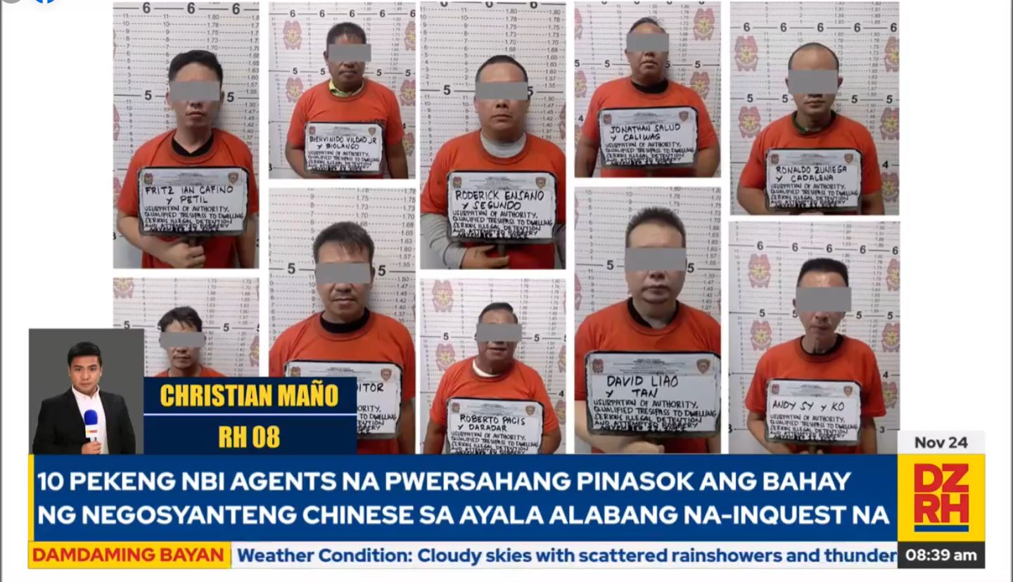 DZRH NEWS on Twitter: "10 suspek na nagpanggap na NBI agents at pinasok ang bahay ng isang ...