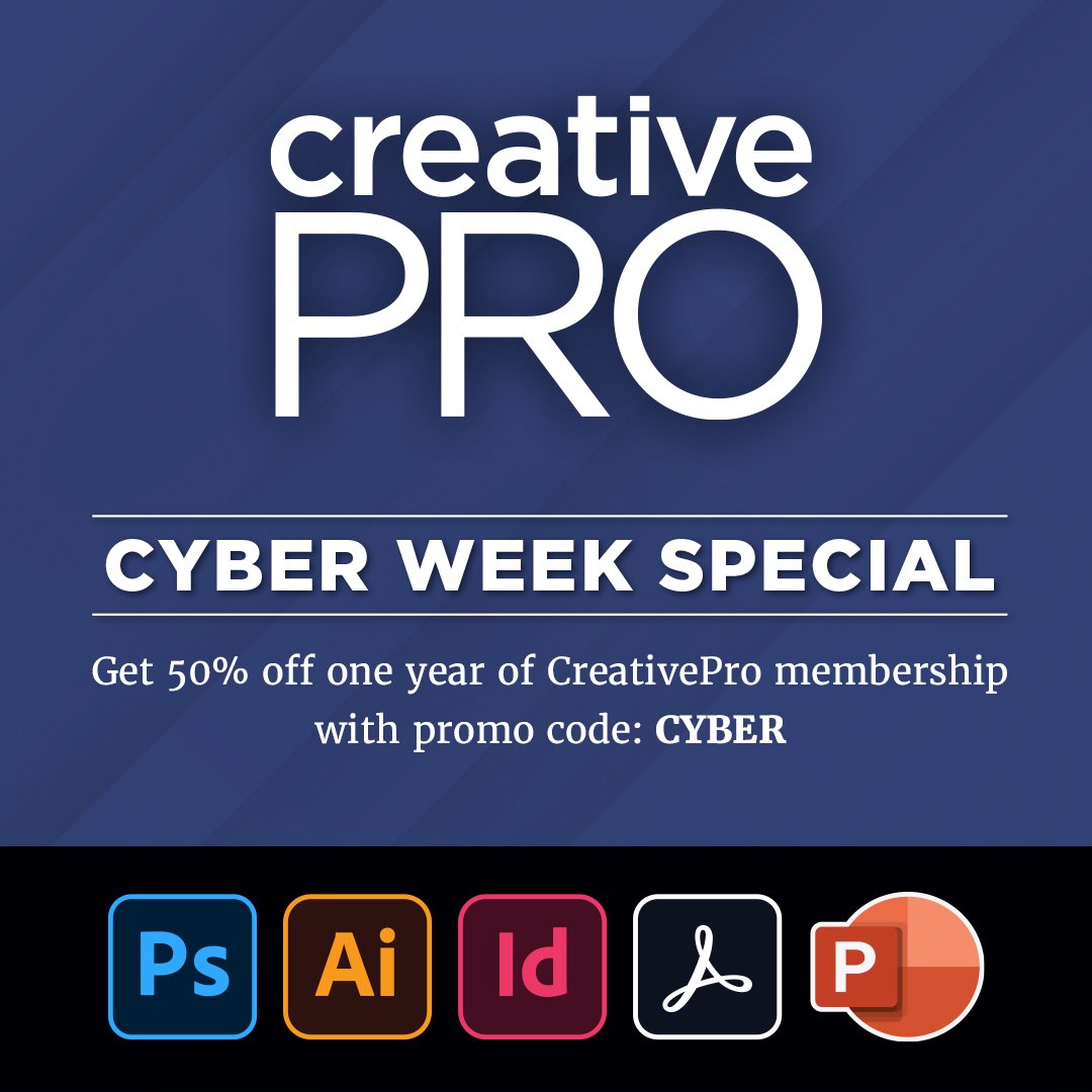 CreativePro Network on Twitter: "THIS WEEK ONLY! Get 50% off one year of CreativePro membership ...