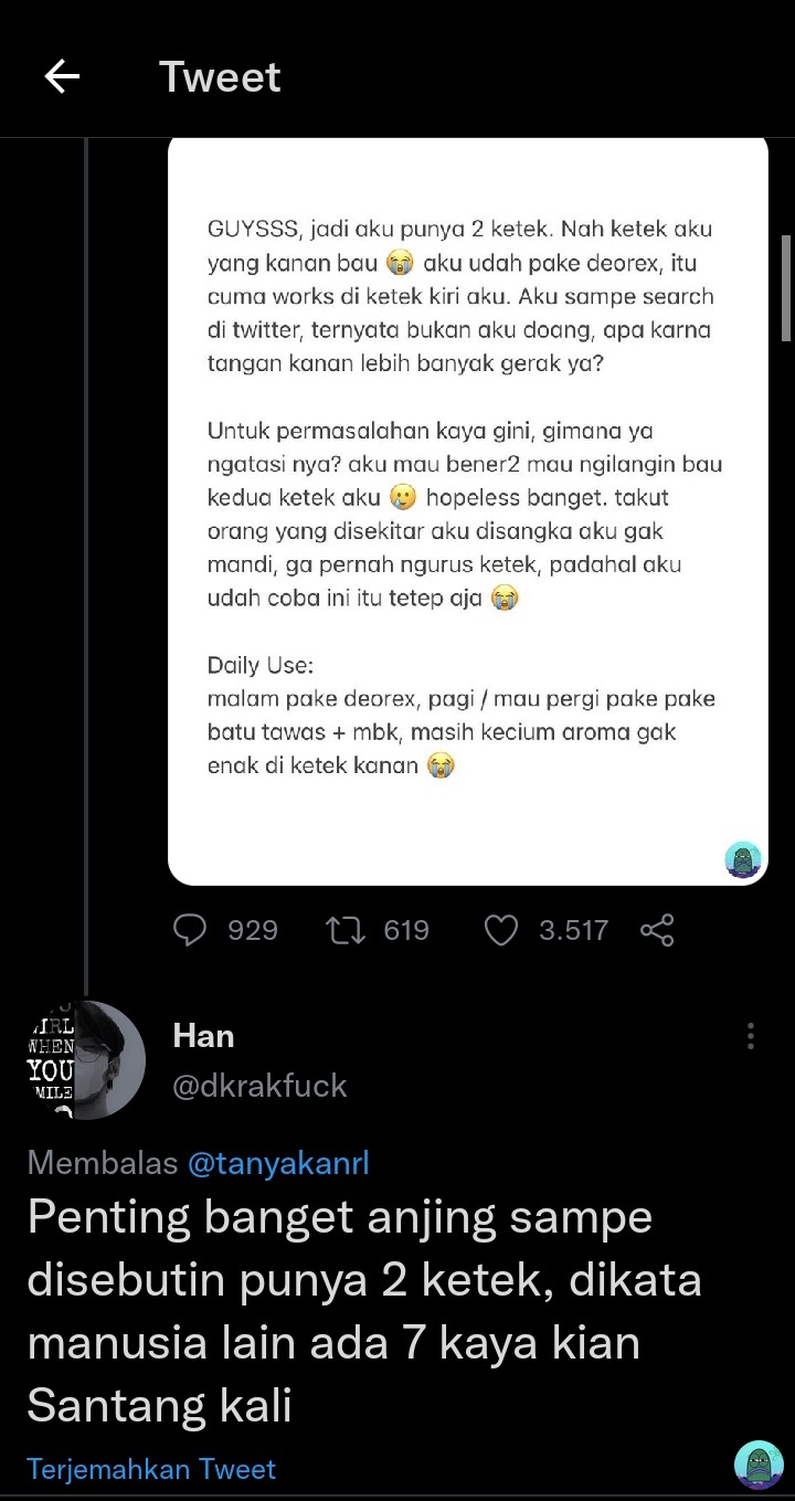 Tanyarl ㅡ Dilarang 🔞 on Twitter: "💚 capek banget sama perketekan ini 😭😭 ...