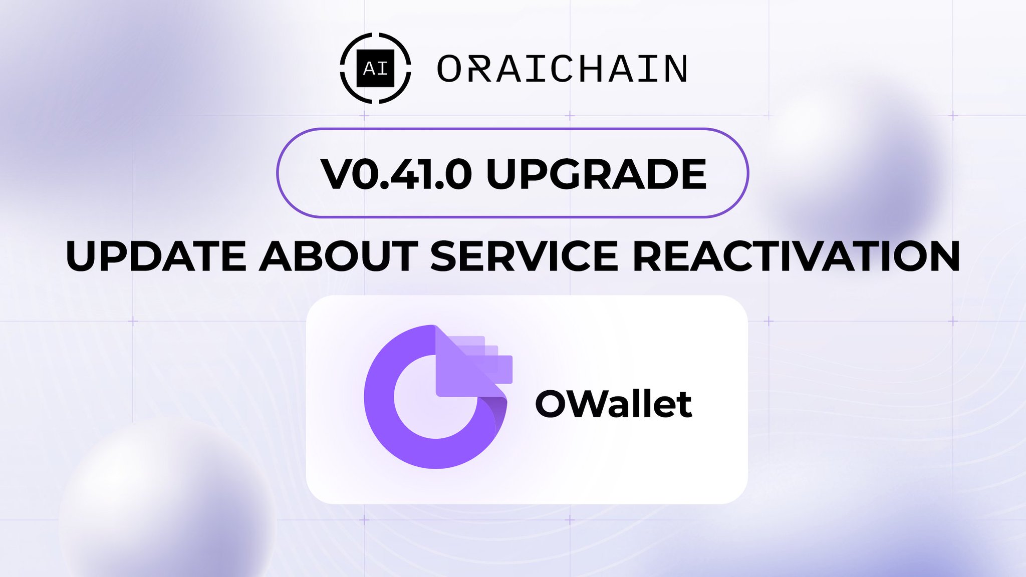 Oraichain on Twitter: "📢 v0.41.0 Upgrade — #OWallet is ready! Please note that @OraiDEX is still ...