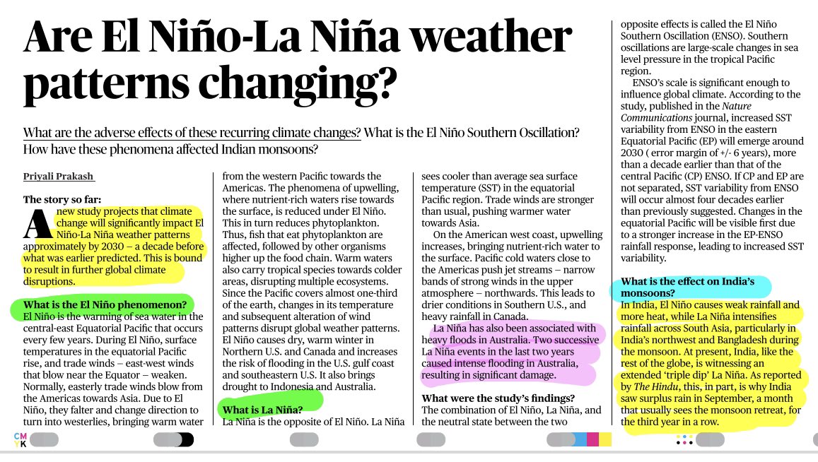 IAS keeda on Twitter: "El- Nino and La-Nina: impact of climate change ...