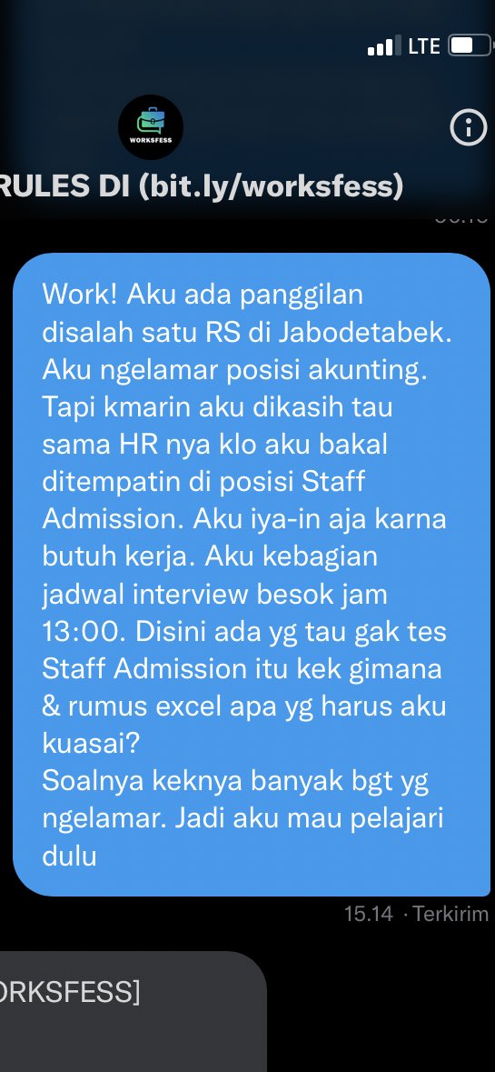 BACA RULES DI (bit.ly/worksfess) on Twitter: "work! minimal li maaa kaaa taaa, bantu sender ...