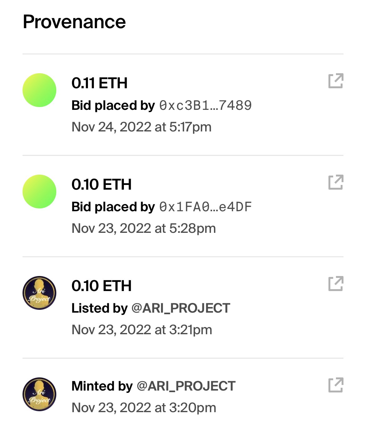 Ari Project (Free Mint | ETH) on Twitter: "We've got an additional bid Who are you, the ...