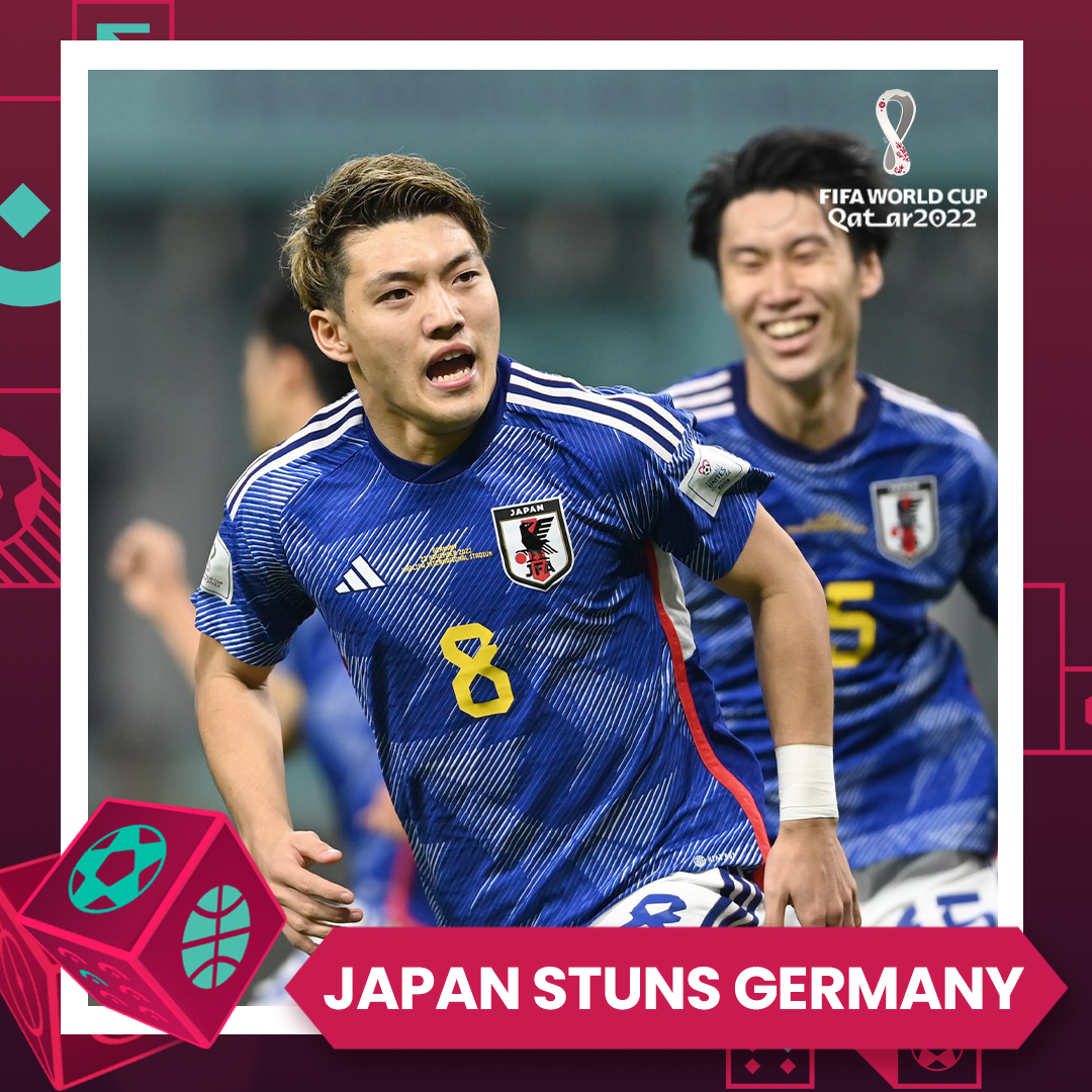 VOdds on Twitter: "⚽🏆Germany lost 2-1 to Japan, who scored two late goals to earn the victory ...