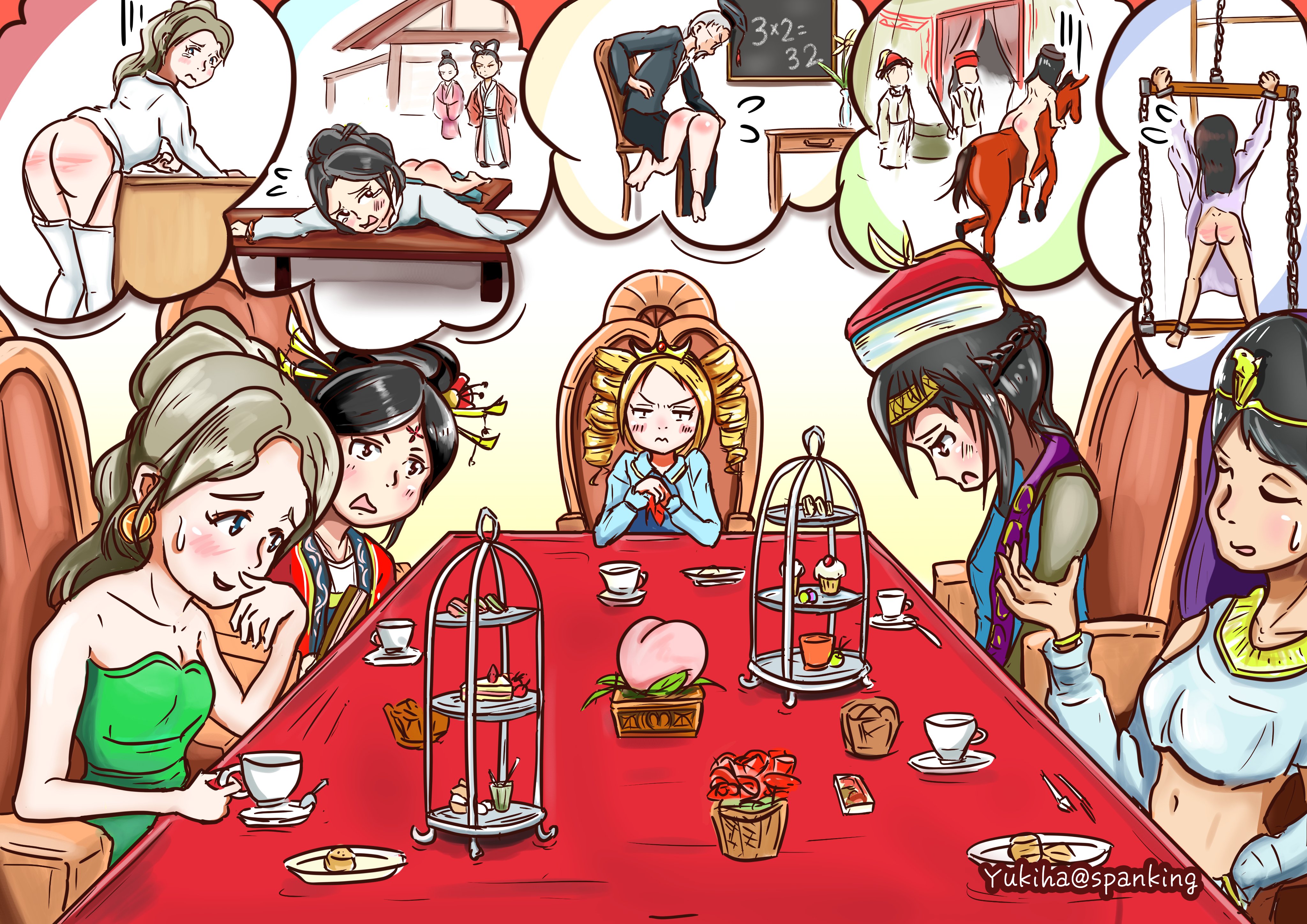 yukiha-spanking on Twitter: "【Pixiv Request】 「姫様たちの、おしおきトーク外交」 （ご依頼のシナリオはPixiv本文） "Princesses ...